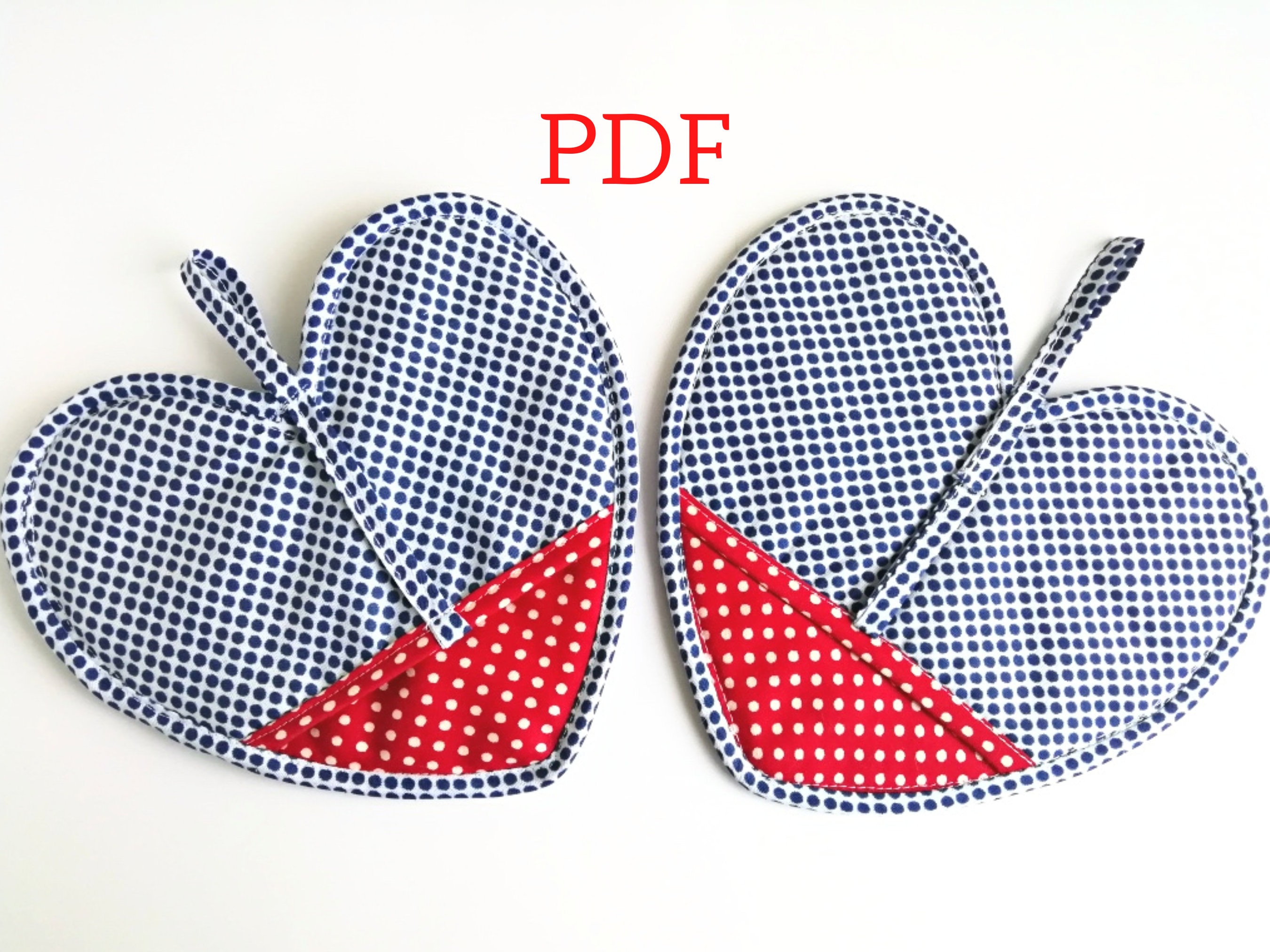 Heart Pot Holders Easy Sewing Pattern, Oven Mitt Kitchen Gifts Tutorial ...