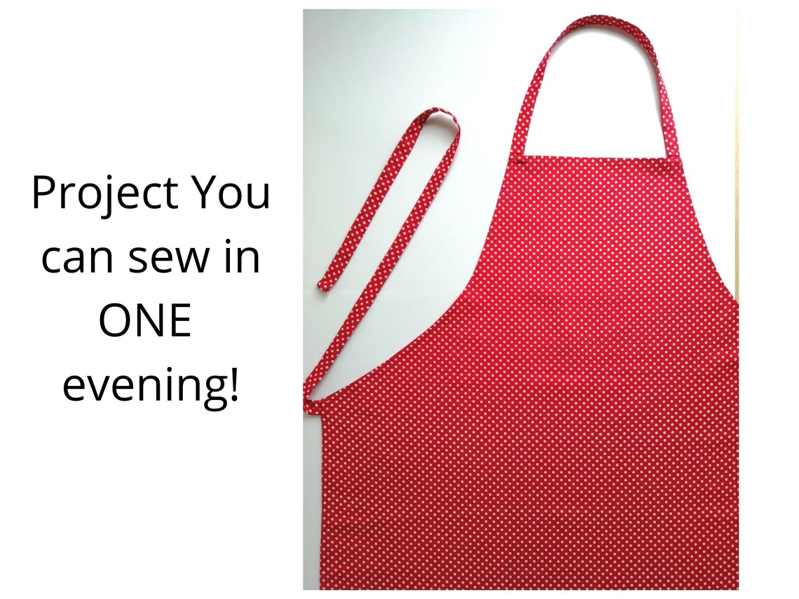 Work Apron Easy Sewing Pattern PDF Cooking Gift Apron for | Etsy