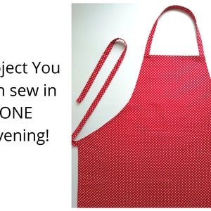 Work Apron Easy Sewing Pattern PDF , Cooking Gift , Apron for Women ...