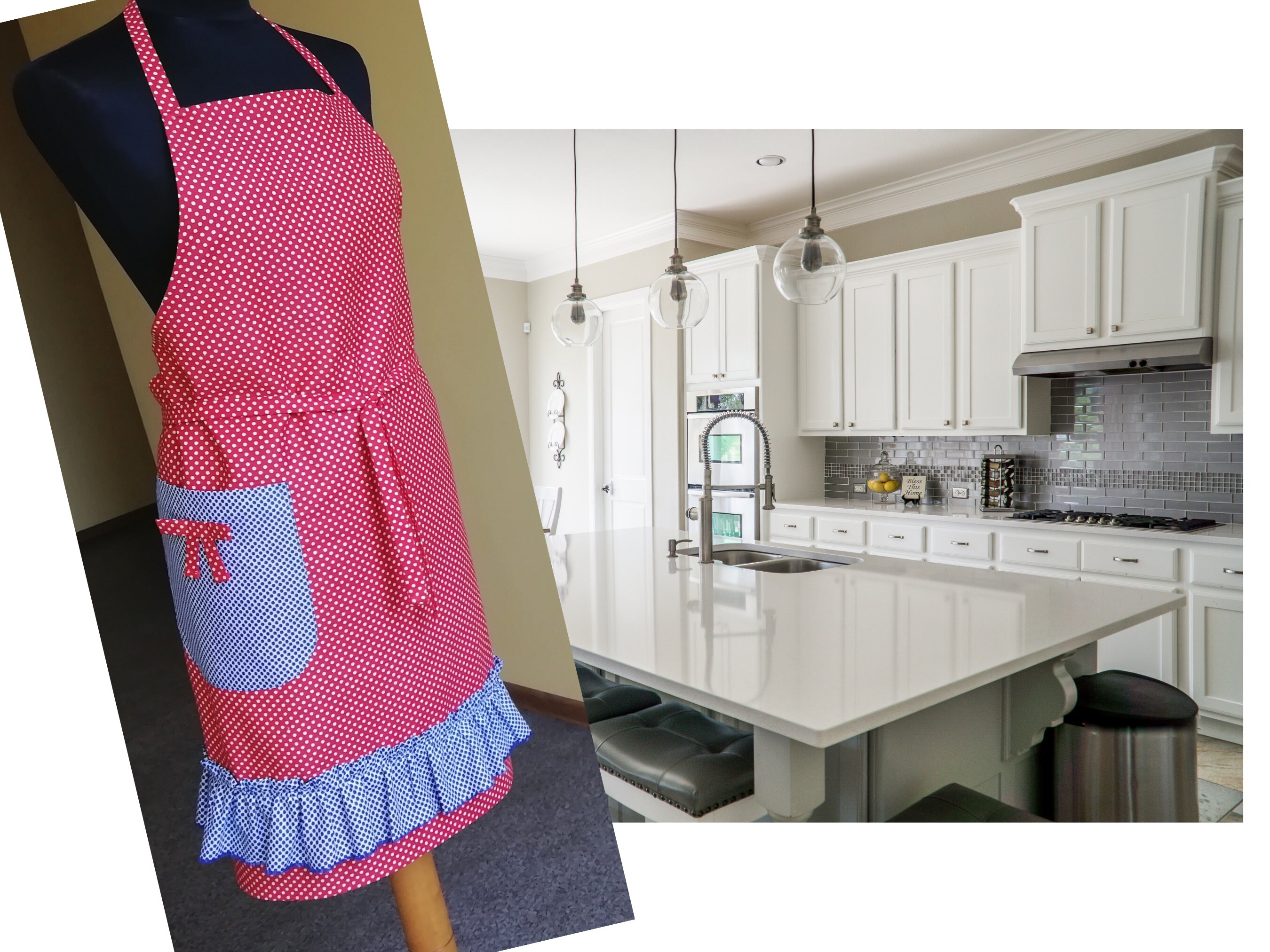 Ruffle Cooking Apron Pattern PDF, Easy Sewing Adult Ruffle Apron for ...