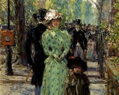 Sunday Morning 1897 Park American Impressionist Painting by | Etsy
