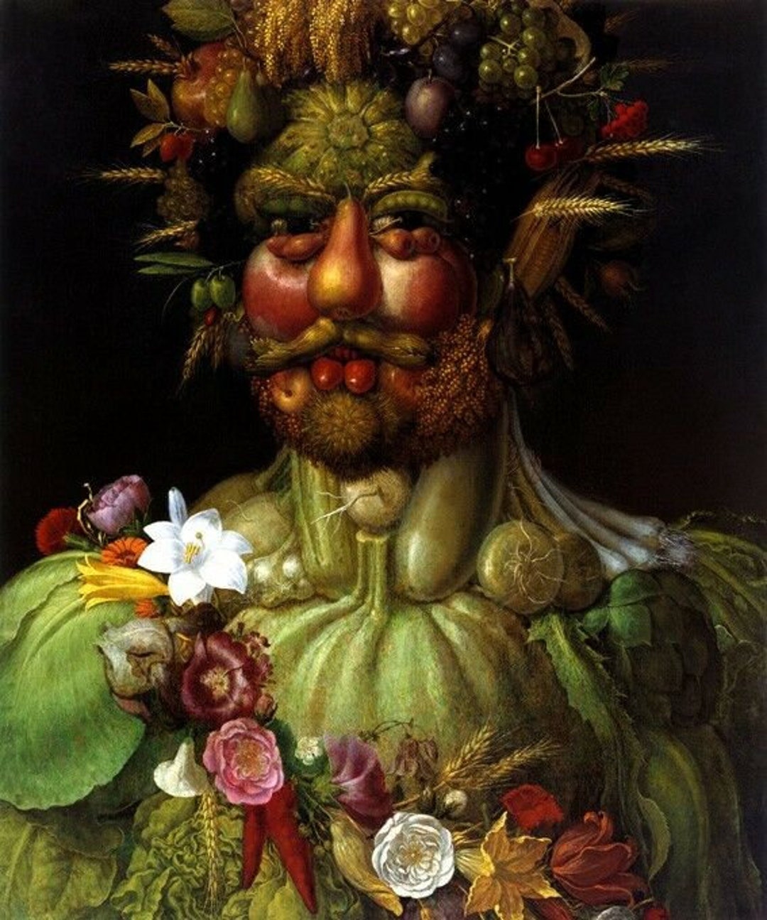 Portrait Emperor Rudolf Ii Vertumnus Vegetable Head Painting by ...