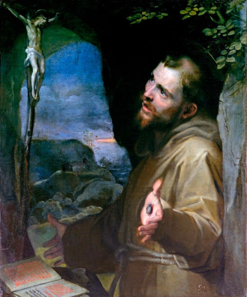 Saint Francis Hand Stigma Crucified Christ Painting by Federico Barocci ...