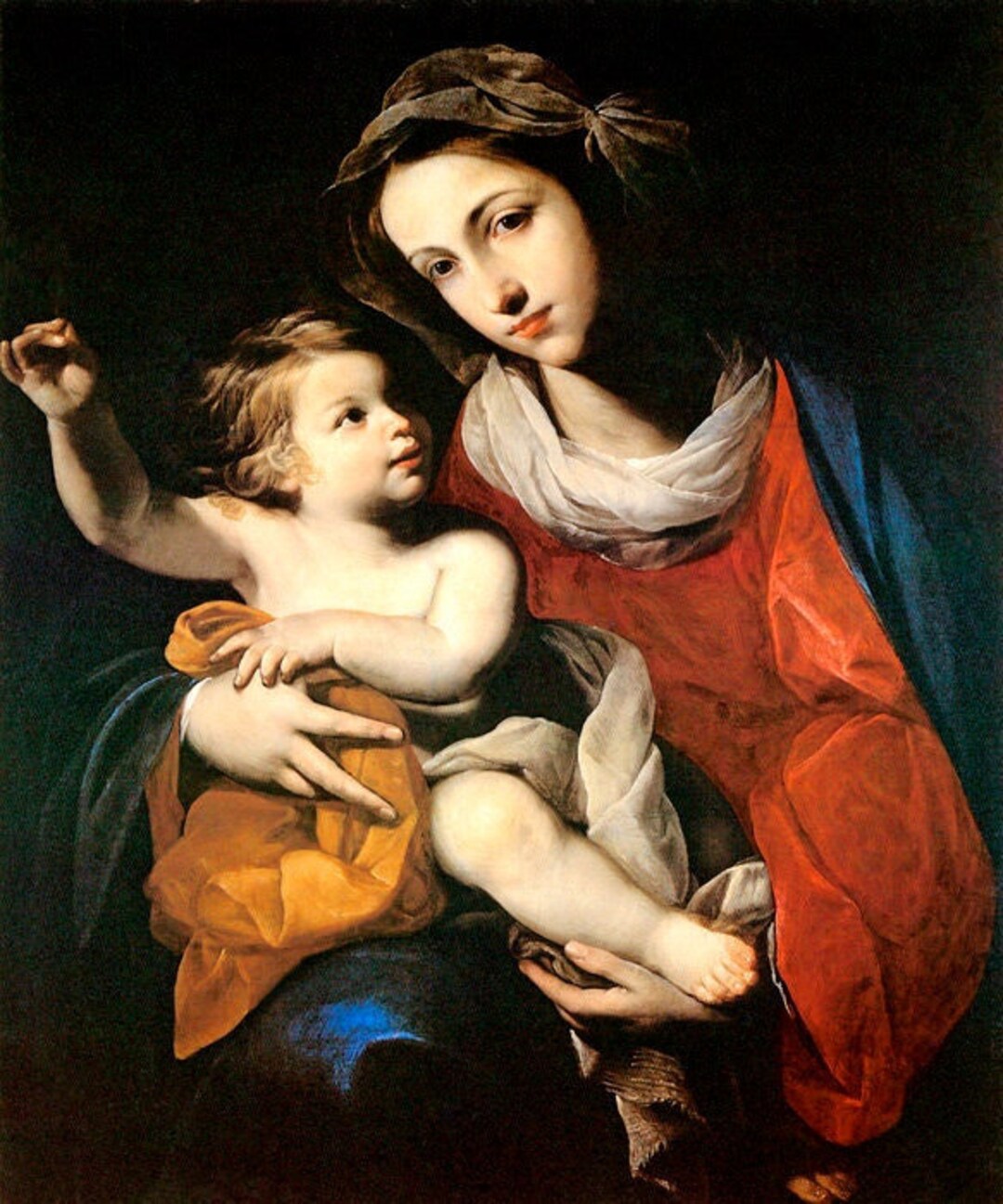 Madonna and Child Mary Baby Jesus Italian Painting by Massimo Stanzione ...
