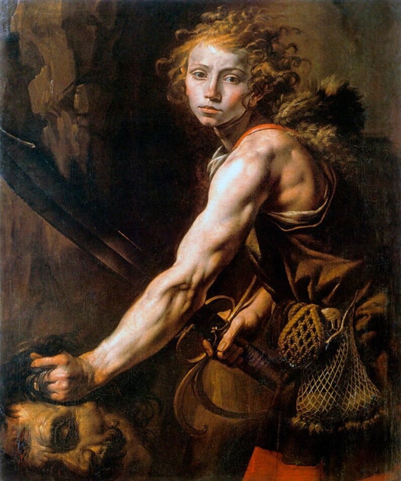 David With the Head of Goliath Biblical Painting by Tanzio Da - Etsy
