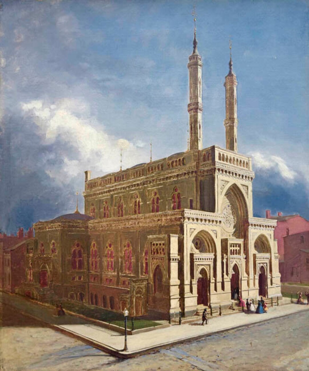 Plum Street Temple Synagogue Cincinnati Jewish Painting by Henry Mosler ...