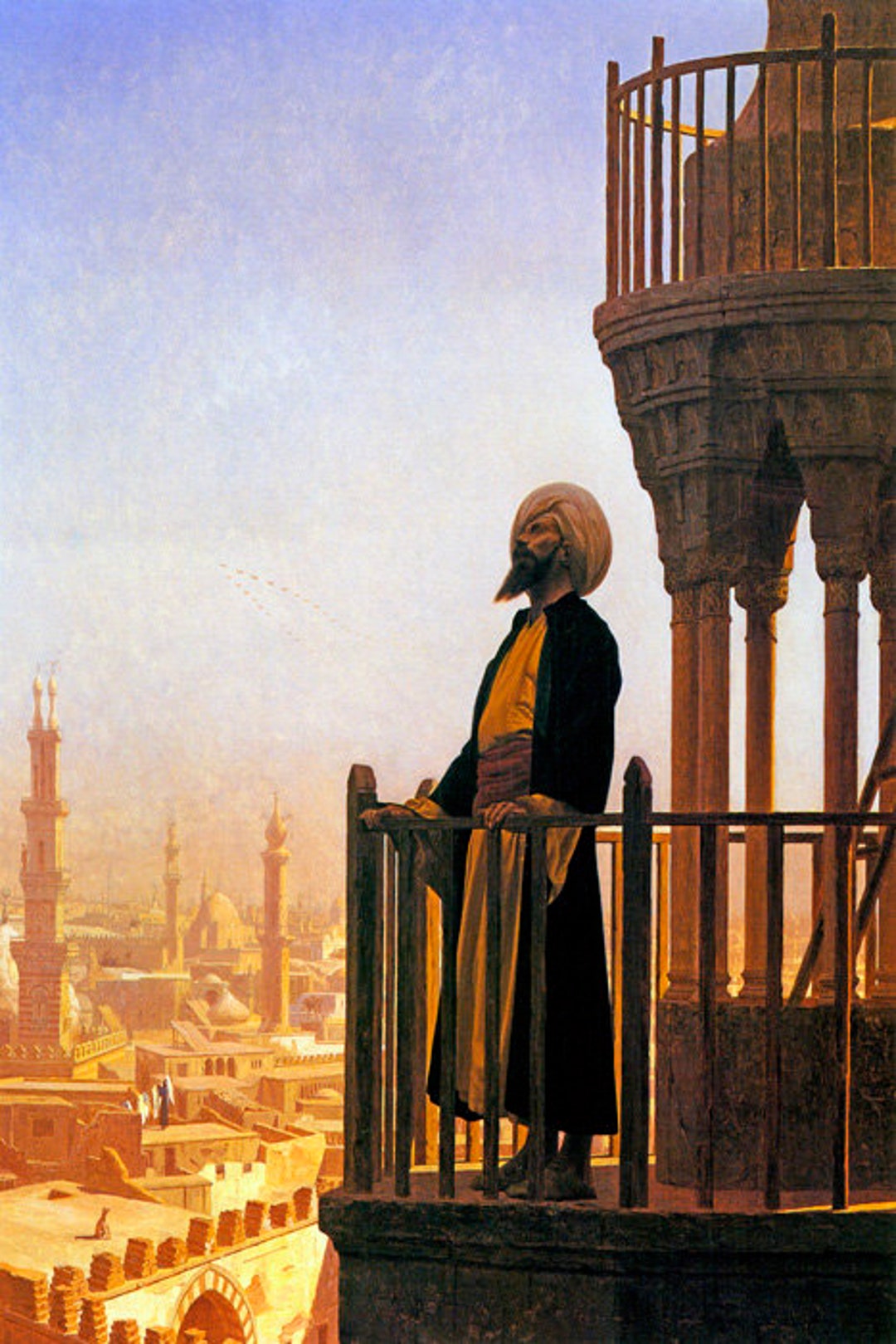 Le Muezzin the Call to Prayer 1865 Mosque Orientalist Painting by ...