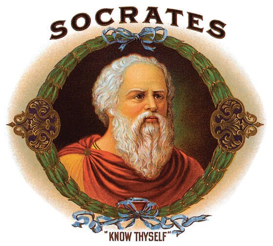 Socrates Know Thyself Classical Greek Philosopher Vintage | Etsy