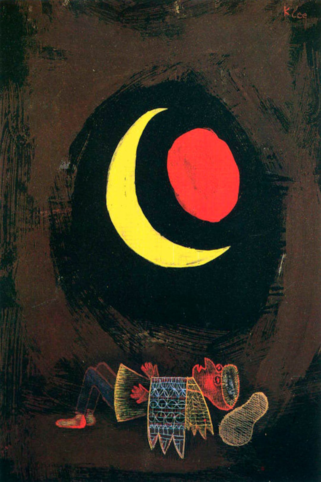 Strong Dream Moon Sun Expressionism 1929 Painting by Paul Klee Repro - Etsy