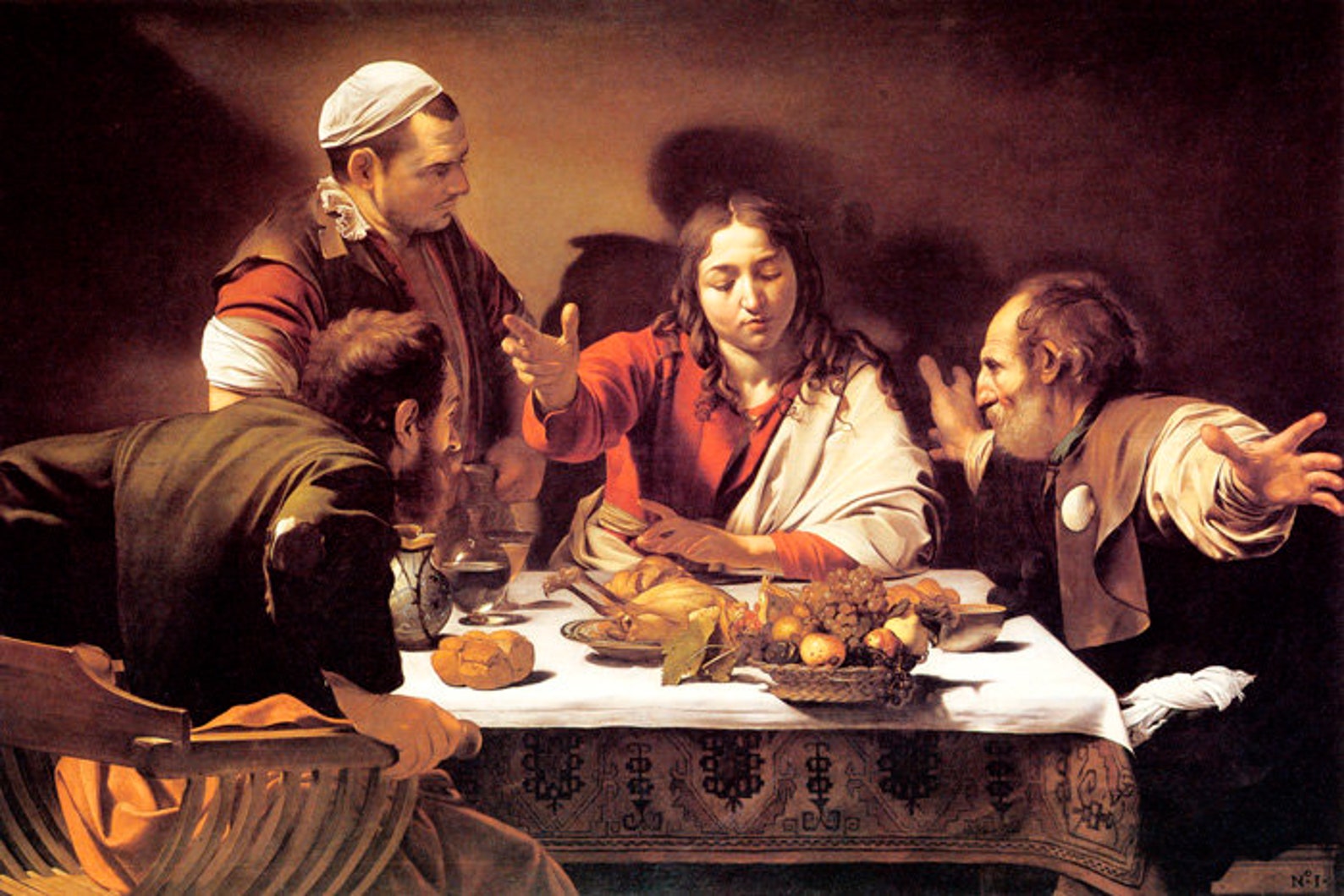 Dinner at Emmaus Jesus Christ Religious Italian Painting by Caravaggio ...