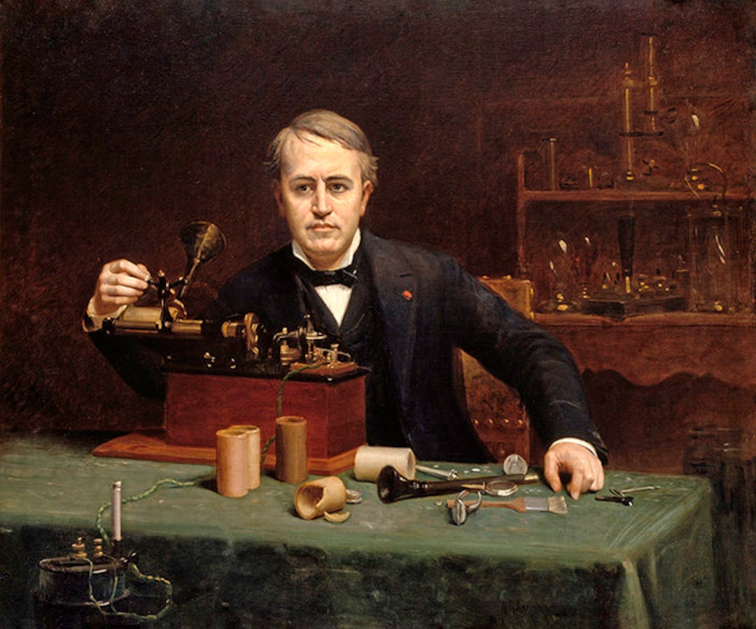 Portrait of Thomas Alva Edison Painting by Abraham Archibald Anderson ...