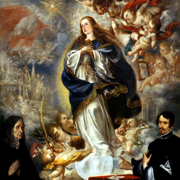 The Immaculate Conception Of The Virgin Angel Painting By Juan | Etsy