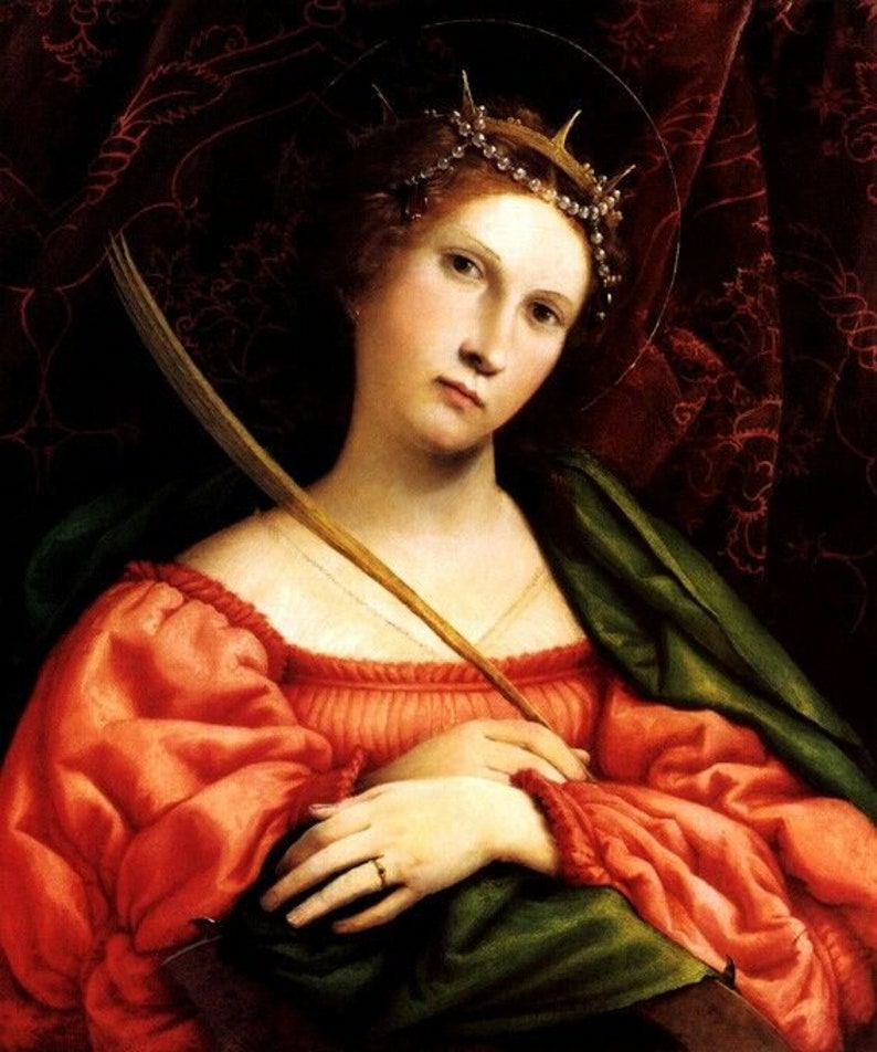 Saint Catherine of Alexandria the Great Martyr Painting by Lorenzo ...