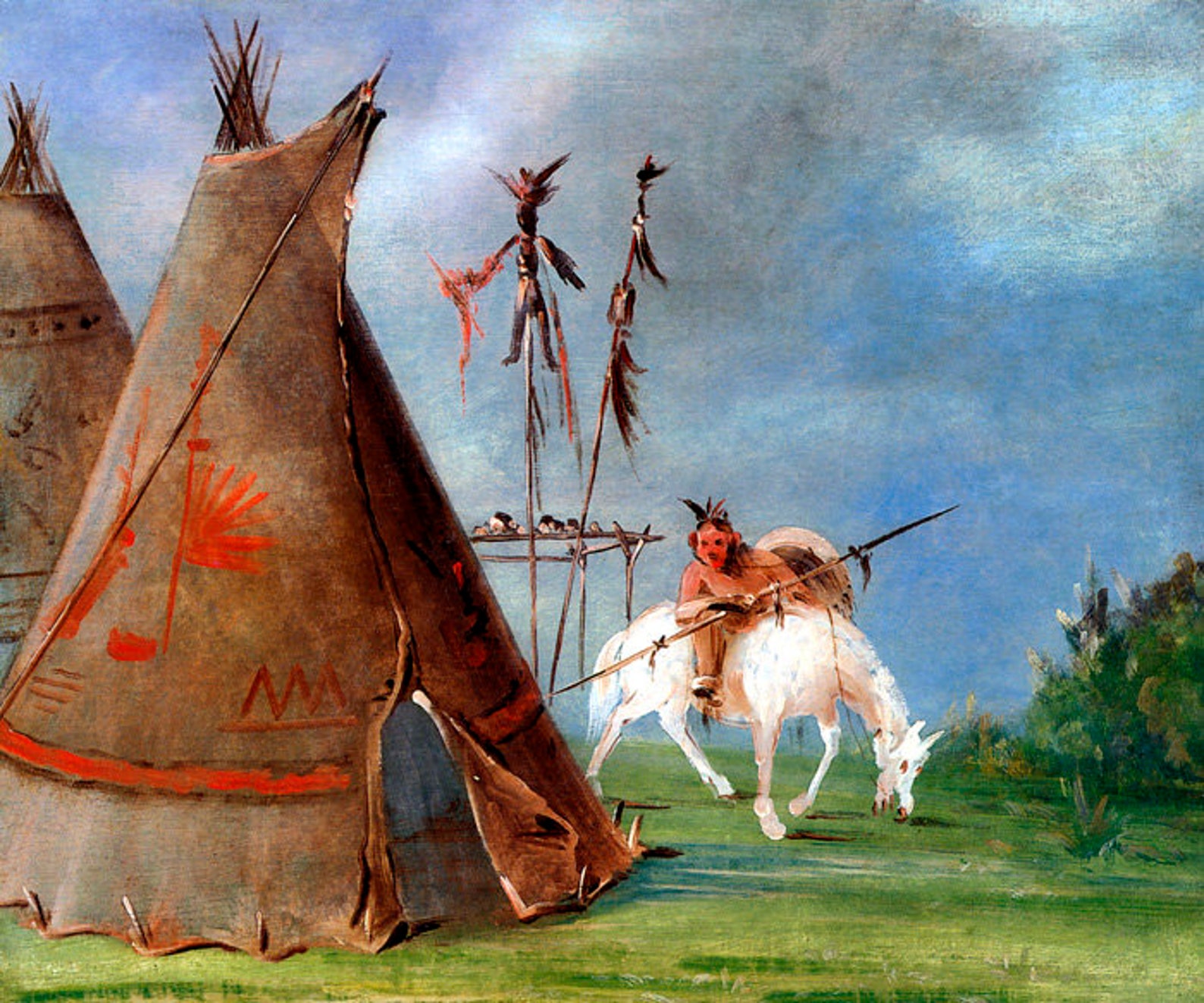 Comanche Lodge of Buffalo Skins American Usa Indian 1834 by - Etsy