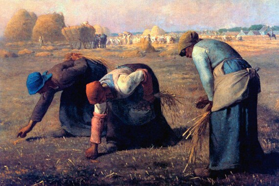 The Gleaners Women Field Harvest 1857 Painting by Jean francois Millet Repro Etsy UK