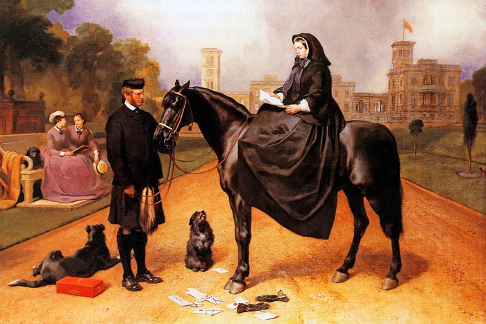 Black Horse Queen Victoria Dogs 1865 Painting by Edwin H Landseer ...