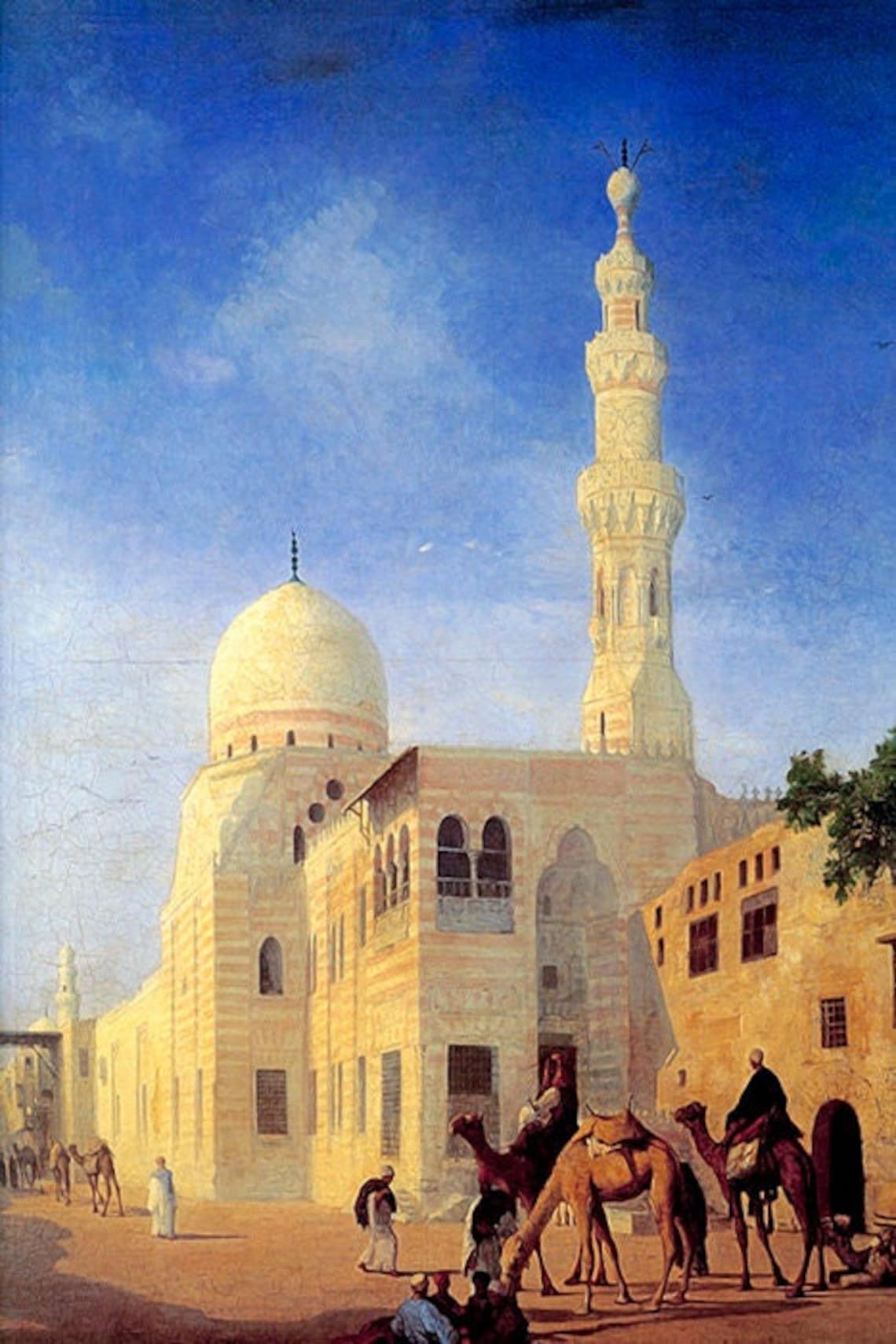 The Mosque of Kaid Bey Cairo Oriental Painting by Louis Claude - Etsy