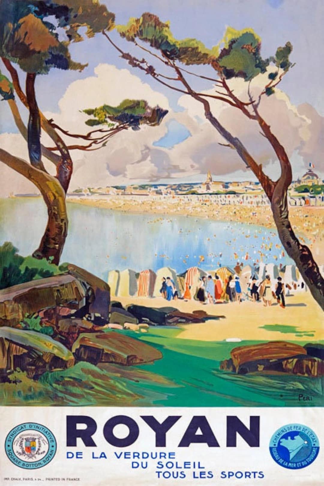 Royan Verdure Soleil Sports Summer Beach Travel Sea France Vintage ...