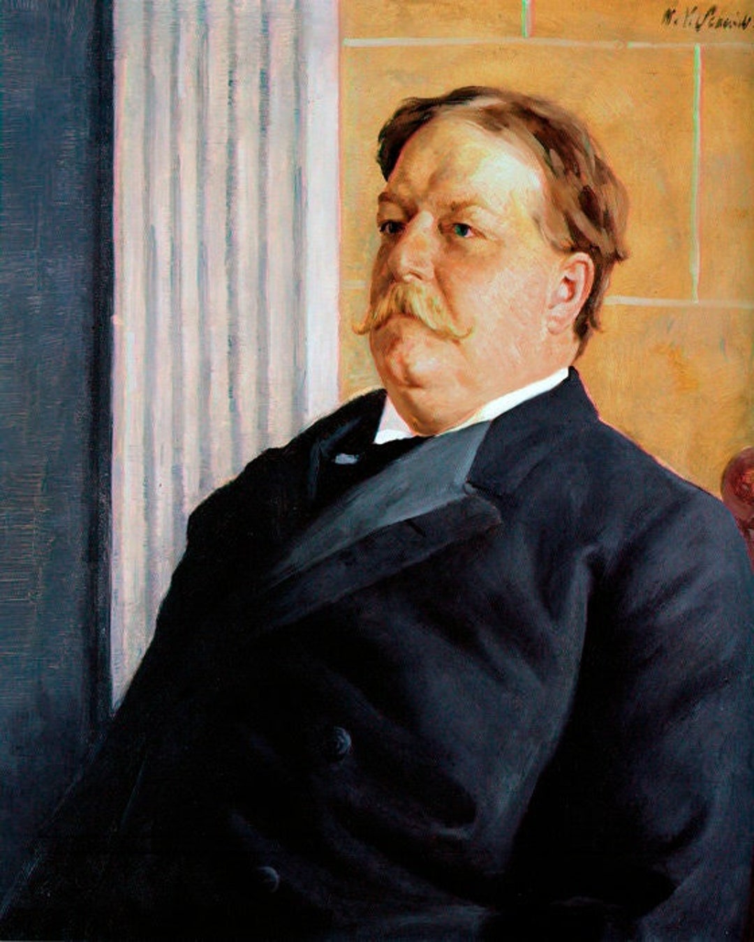 William Howard Taft American President Portrait Usa Painting Repro ...