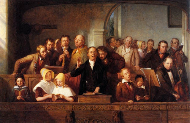 Village Choir Church Singing Painting By Thomas Webster On | Etsy