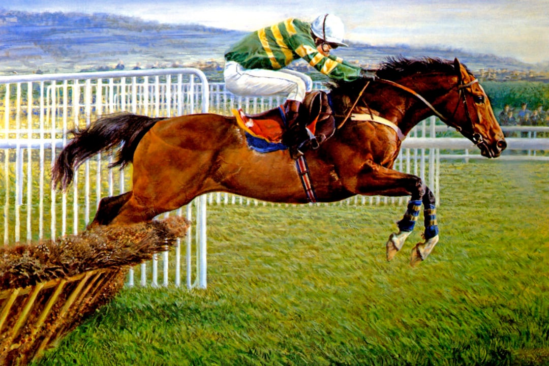 Istabraq Race Horse Great Hurdler Hurdling Painting by Susan Crawford ...