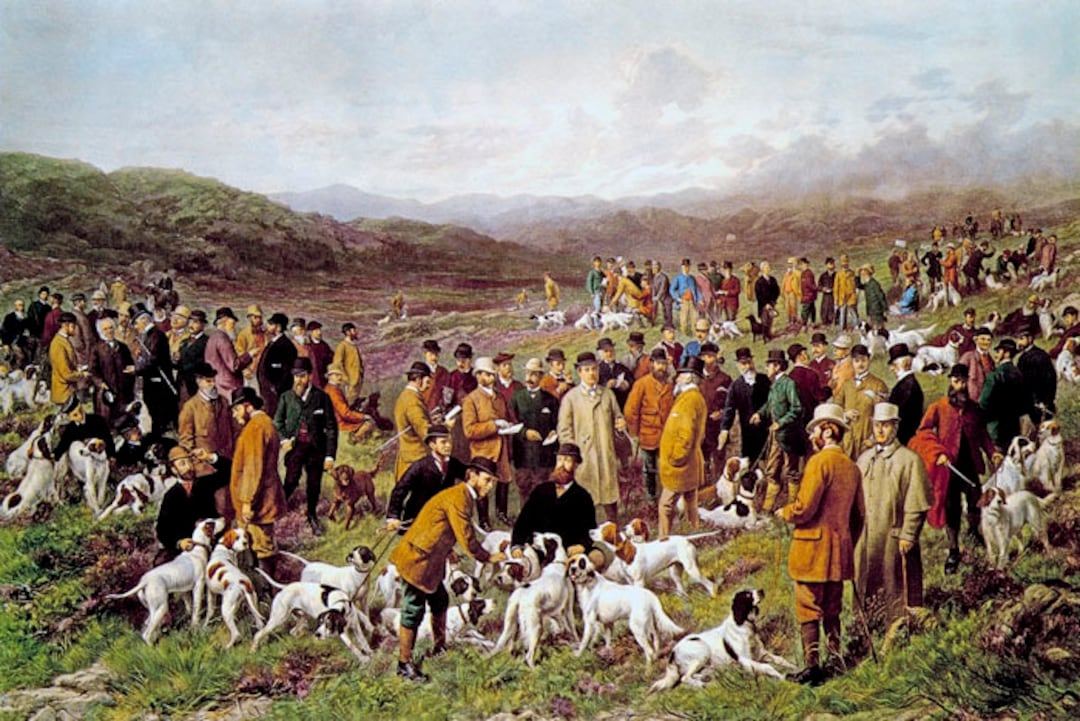 The Field Trial Meeting Bala North Wales Dog 1904 Painting by George Earl Repro - Etsy