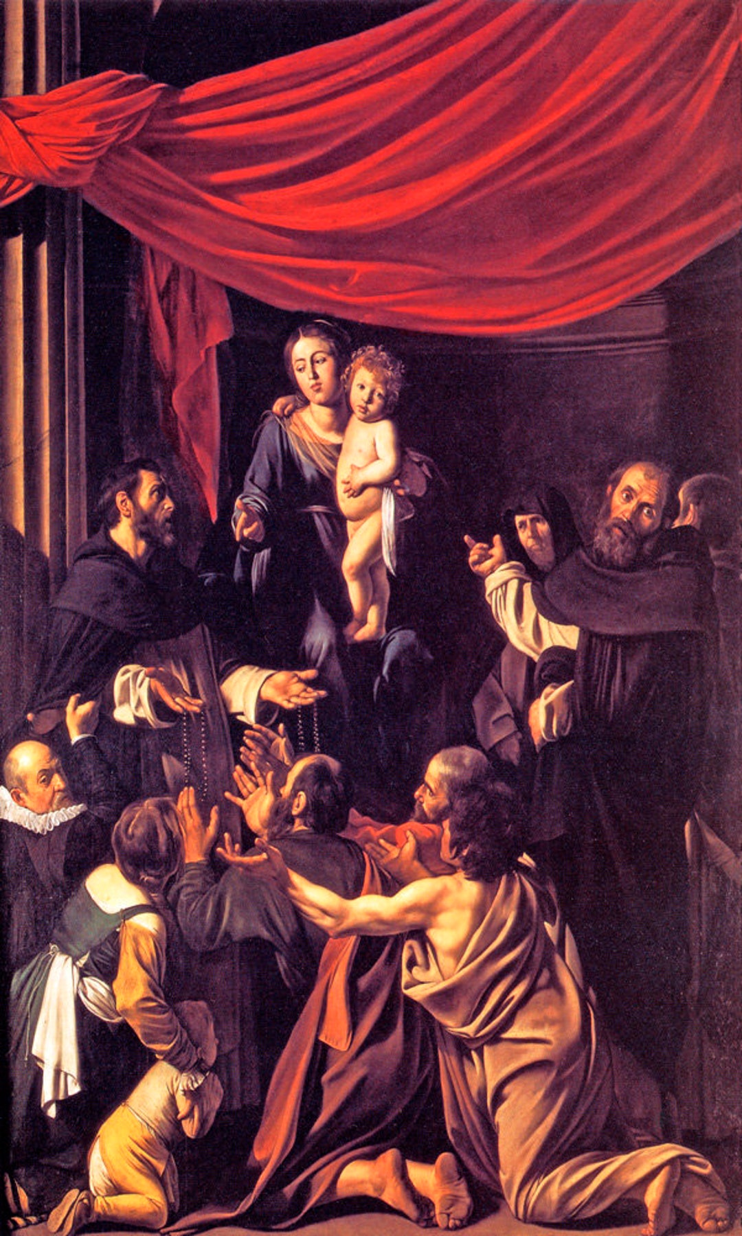 Madonna of the Rosary Saint Dominic Italian Baroque 1607 Painting by ...