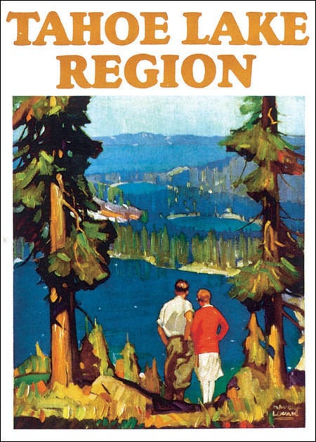 Tahoe Lake Region Sierra California Nevada Usa Travel American Vintage ...