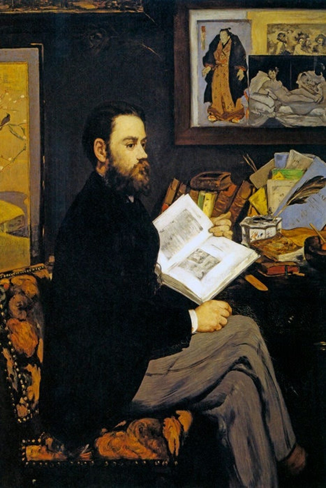 Edouard Manet Portrait Of Emile Zola