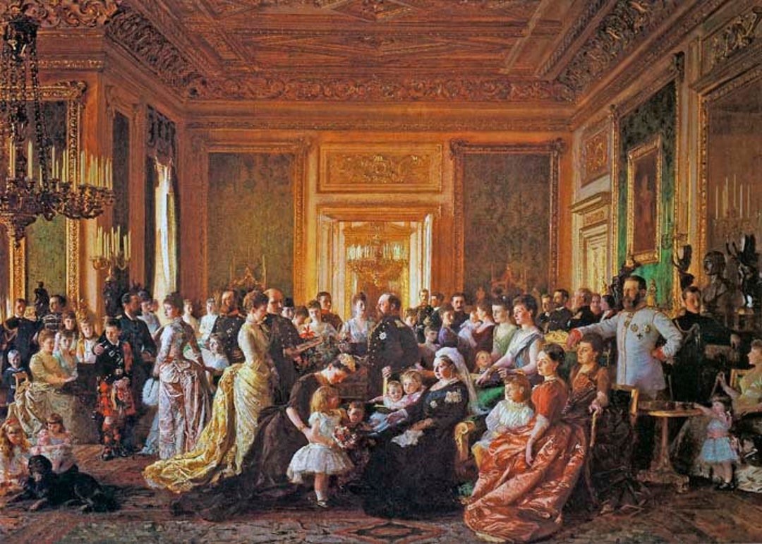The Family of Queen Victoria 1887 England Painting by Tuxen Repro - Etsy