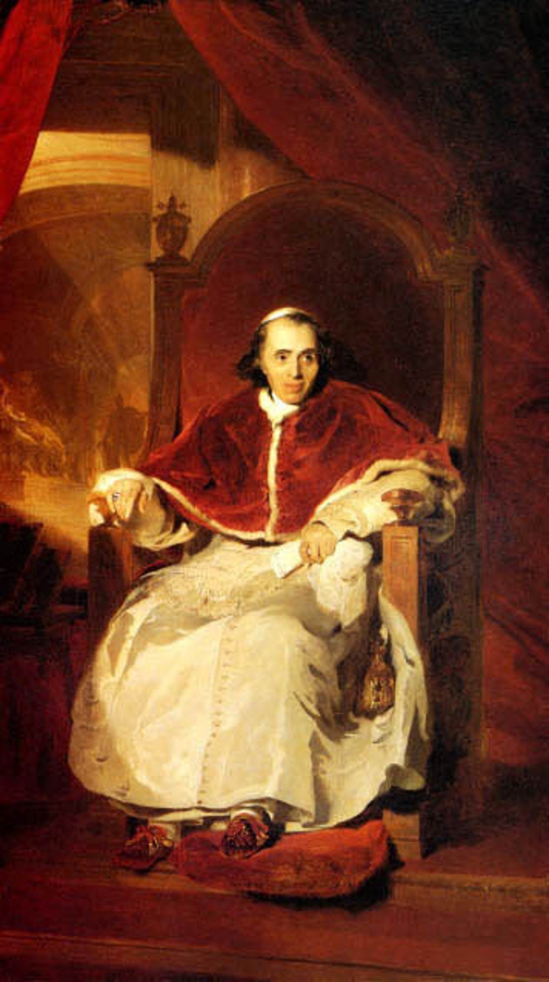 Pope Pius Vii 1819 Portrait Painting by Thomas Lawrence on Canvas Repro ...