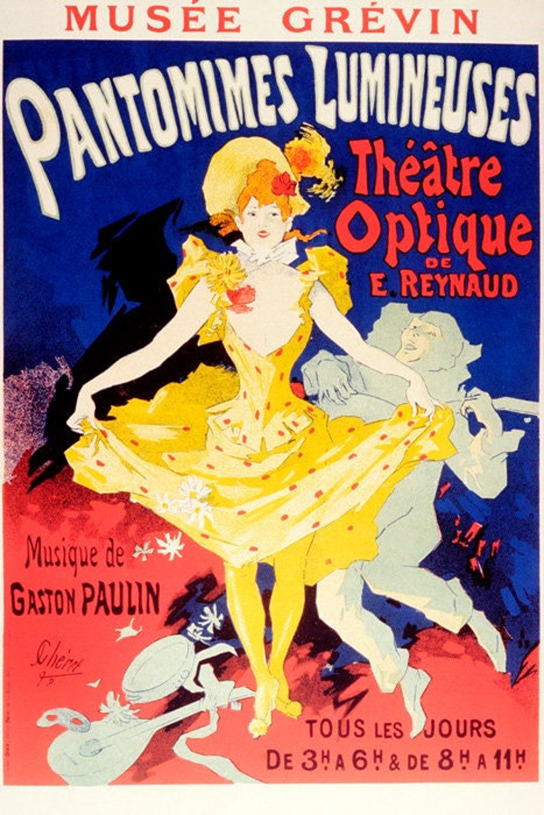 Theatre Pantomimes Musee Grevin Wax Museum Paris French Vintage Poster ...