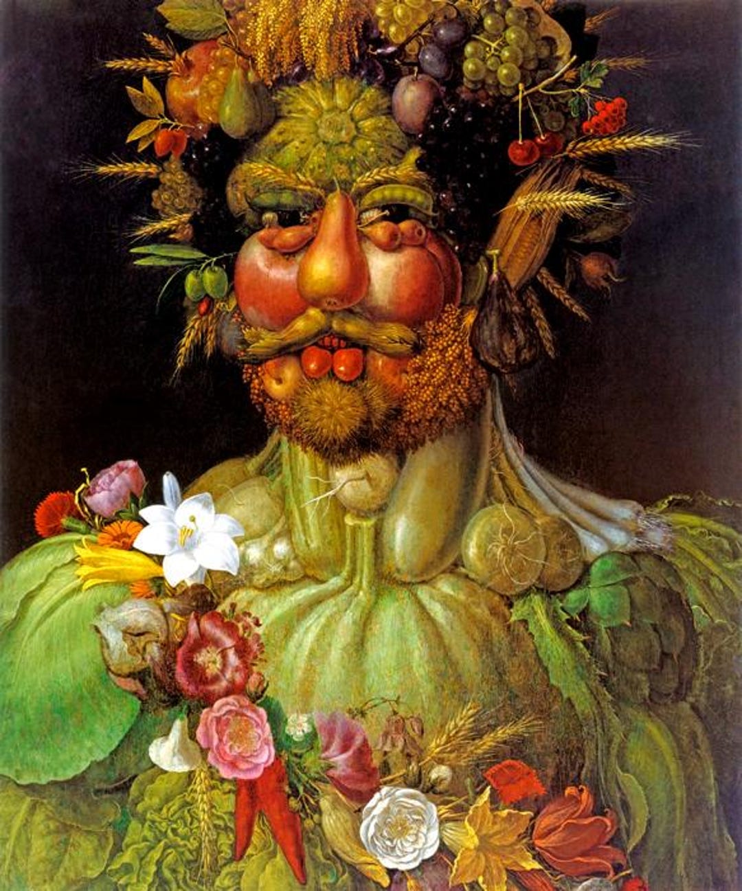Portrait Emperor Rudolf Ii Vertumnus Vegetable Head Painting by ...
