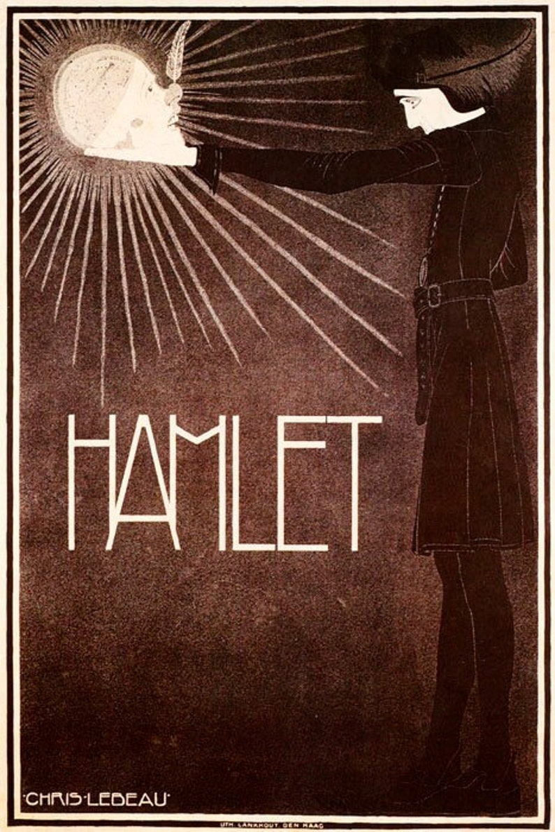 Hamlet Tragedy William Shakespeare Theater Skull Theater | Etsy