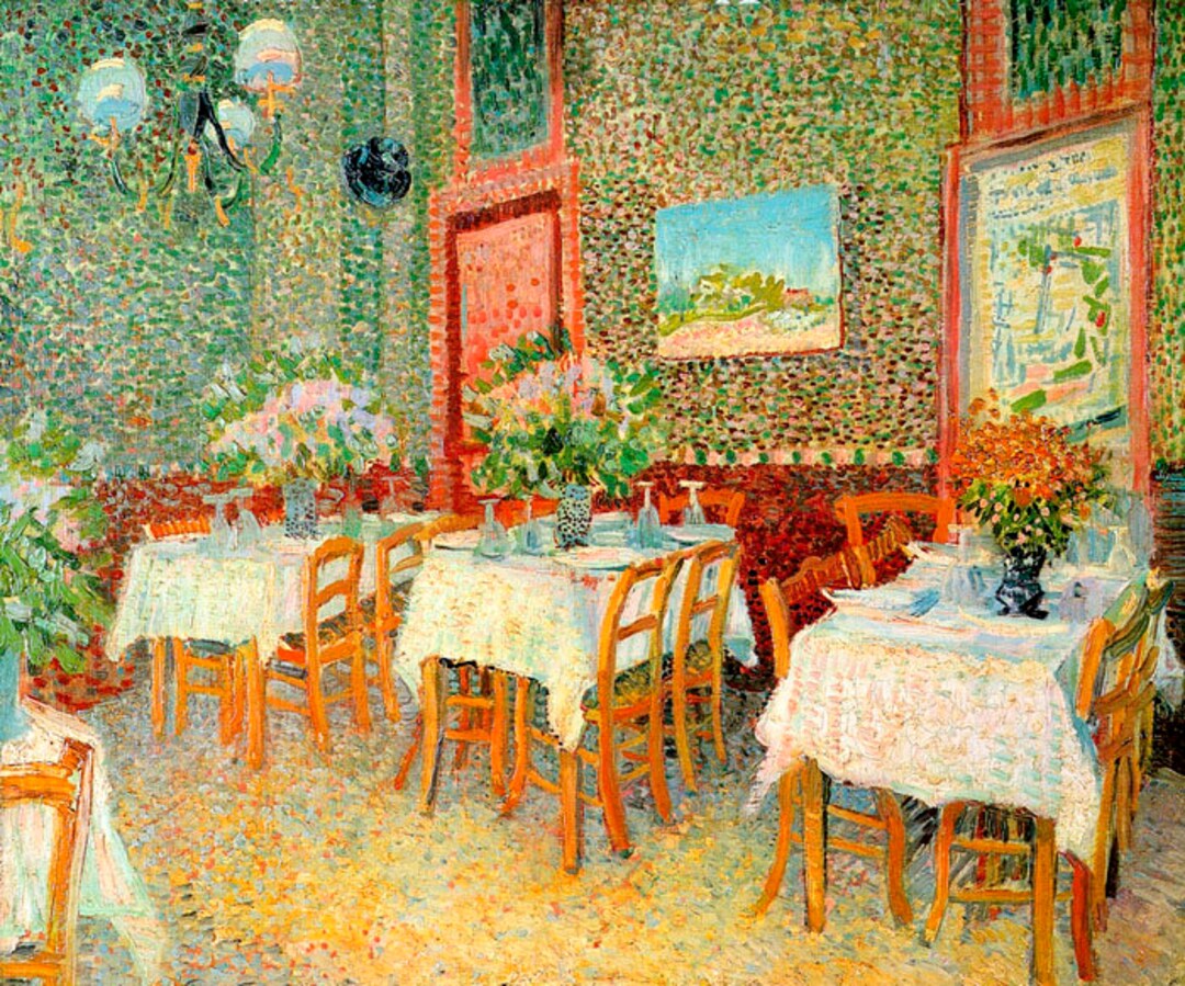 Interior of A Restaurant Impressionism Painting by Vincent Van Gogh ...