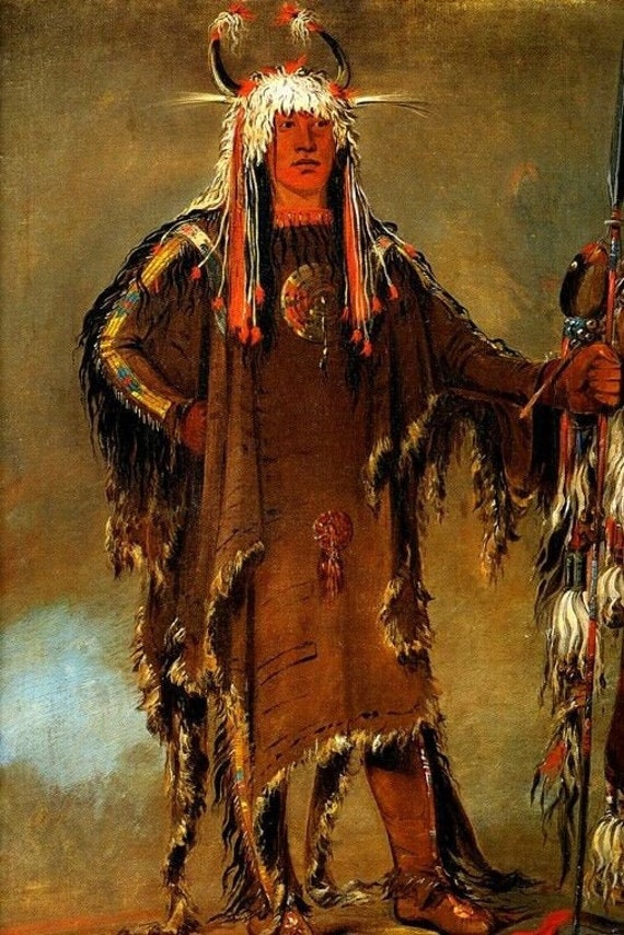 Eagle Ribs A Piegan Chief Usa American Indian 1832 By George | Etsy