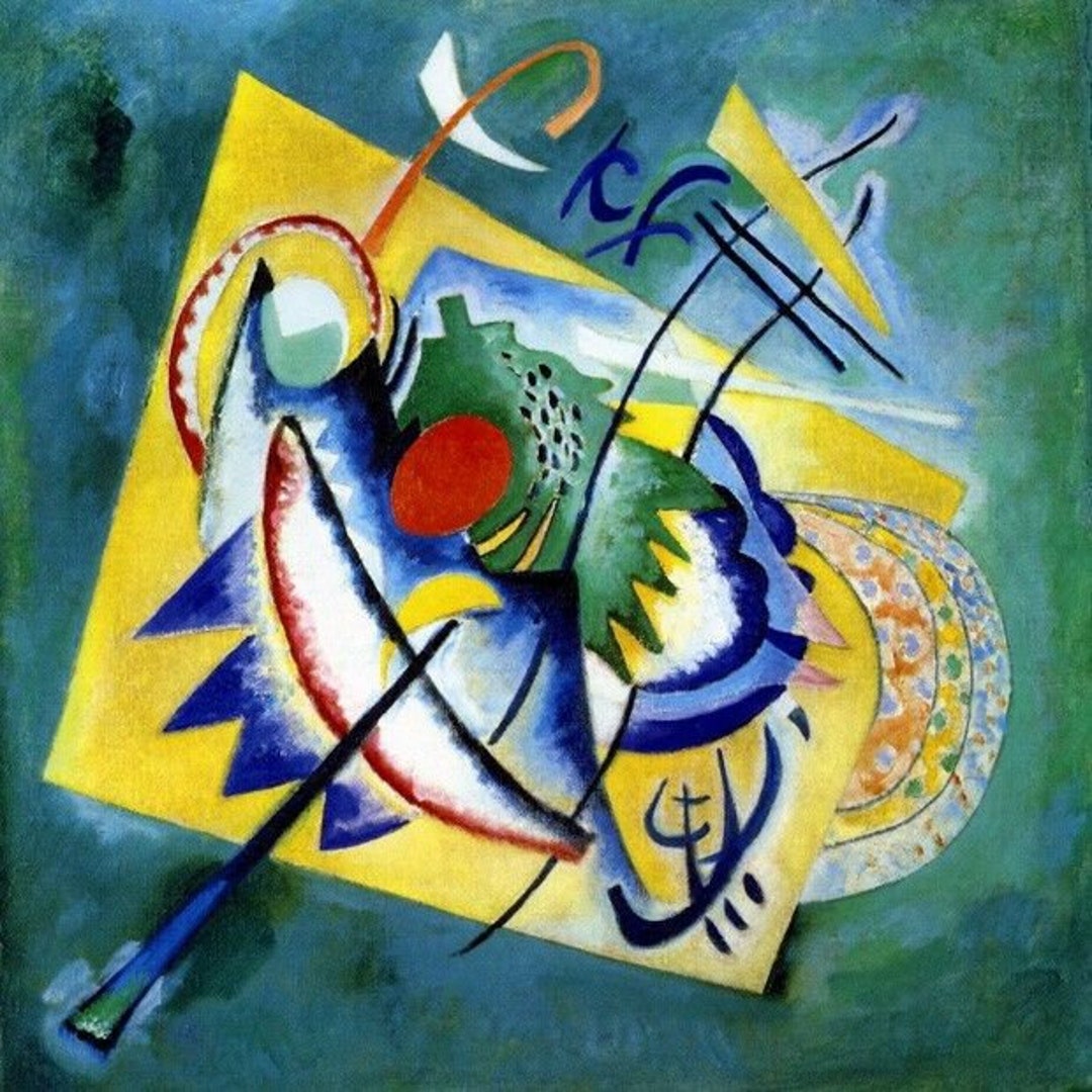 Red Oval 1920 Sun Moon Boat Oars Abstract Painting by Wassily Kandinsky ...