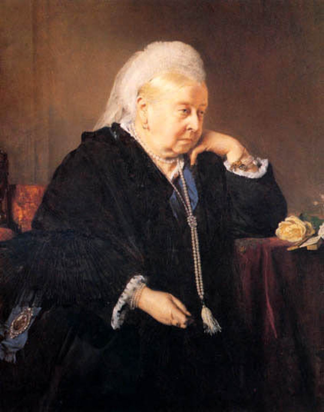 Queen Victoria in Mourning England Painting by Heinrich Von Angeli ...