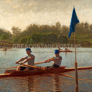 Biglin Brothers Turning the Stake 1873 Row Oar Painting by Thomas Eakins Repro - Etsy