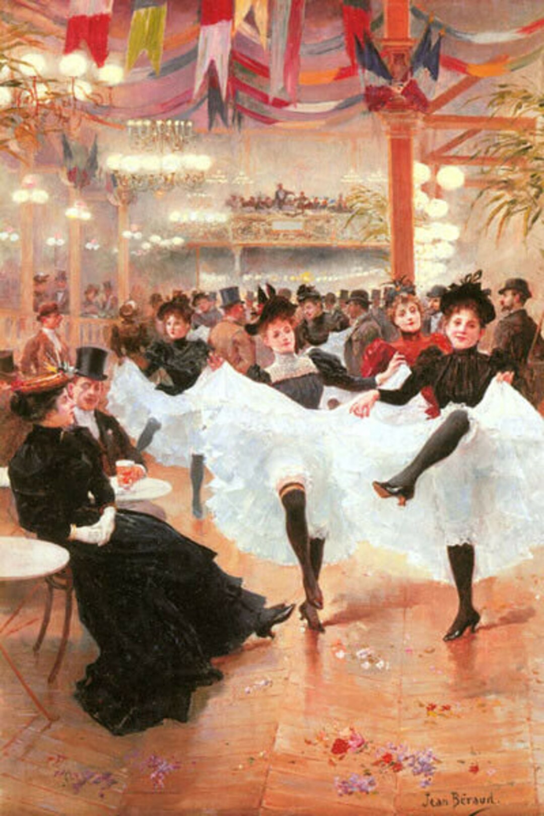 Le Cafe Paris France French Woman Girl Dancing Ballroom Jean Beraud ...