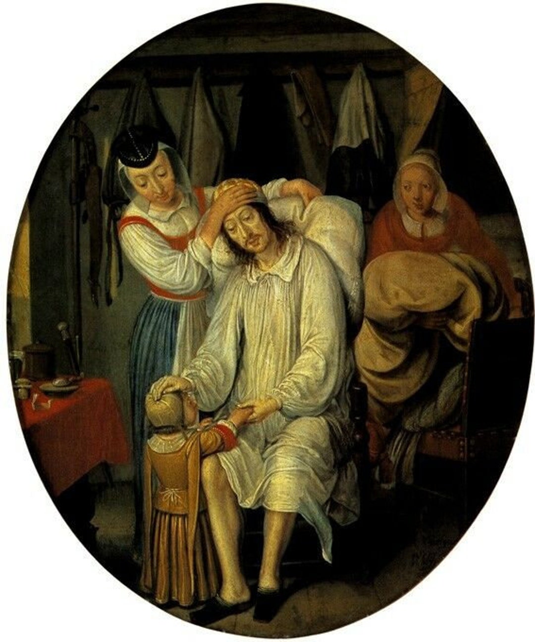 The Invalid Sick Man Medicine German Baroque Painting By Wolfgang ...