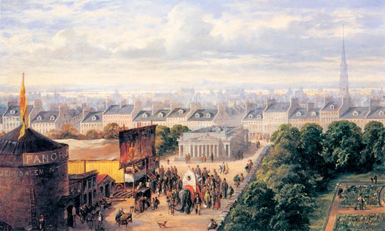 Princes Street From the Mound 1843 Edinburgh Painting by Charles ...