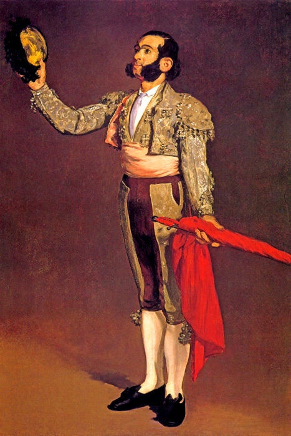 A Matador Saluting Spanish Bullfighter 1866 Painting by Manet Repro - Etsy