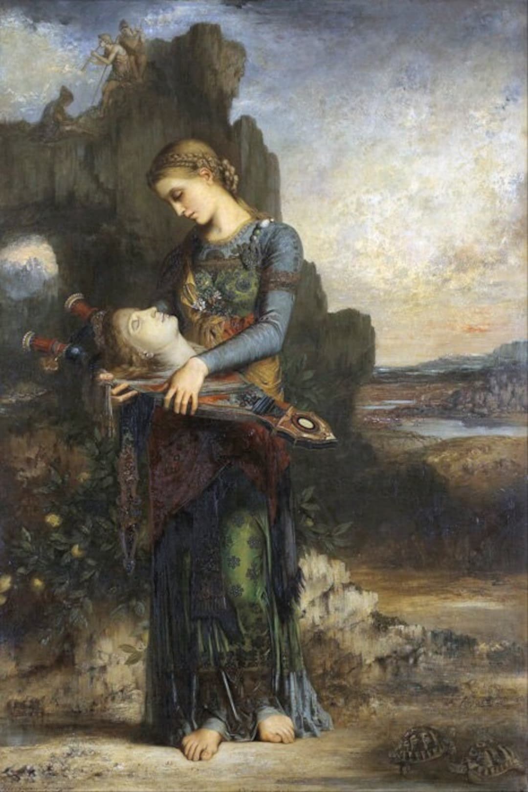 Orpheus Head Musician Greek Mythology Symbolism Painting by Gustave ...