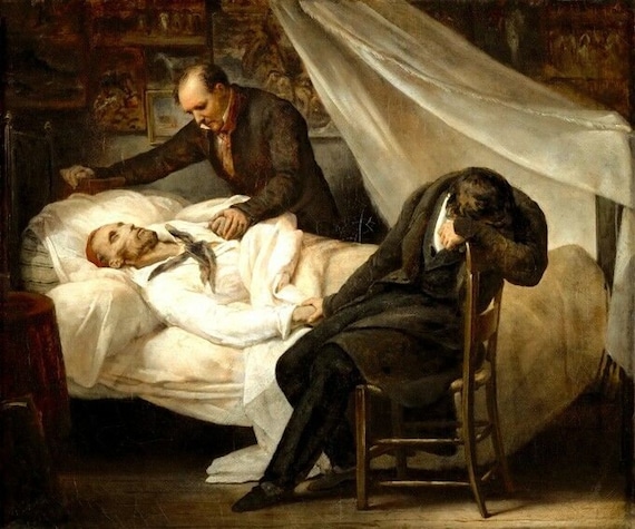 The Death Of Theodore Gericault Deathbed 1824 Painting By Ary | Etsy