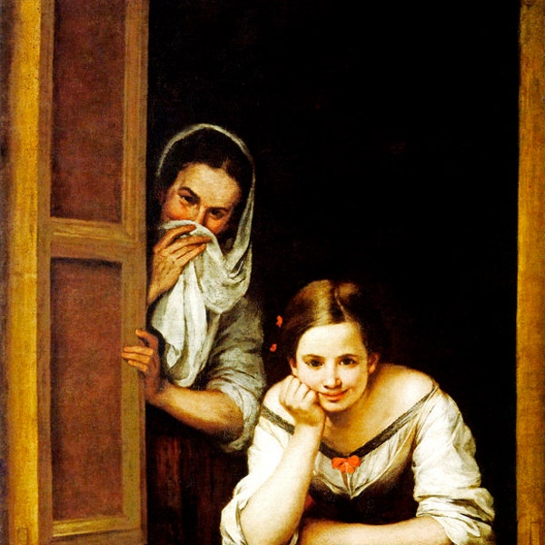 Two Women at a Window - Etsy
