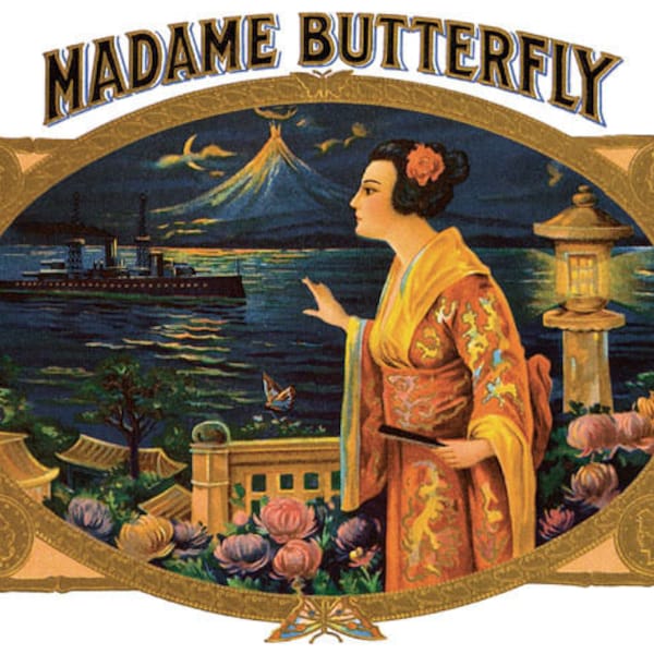 Vintage Madame Butterfly Poster - Etsy