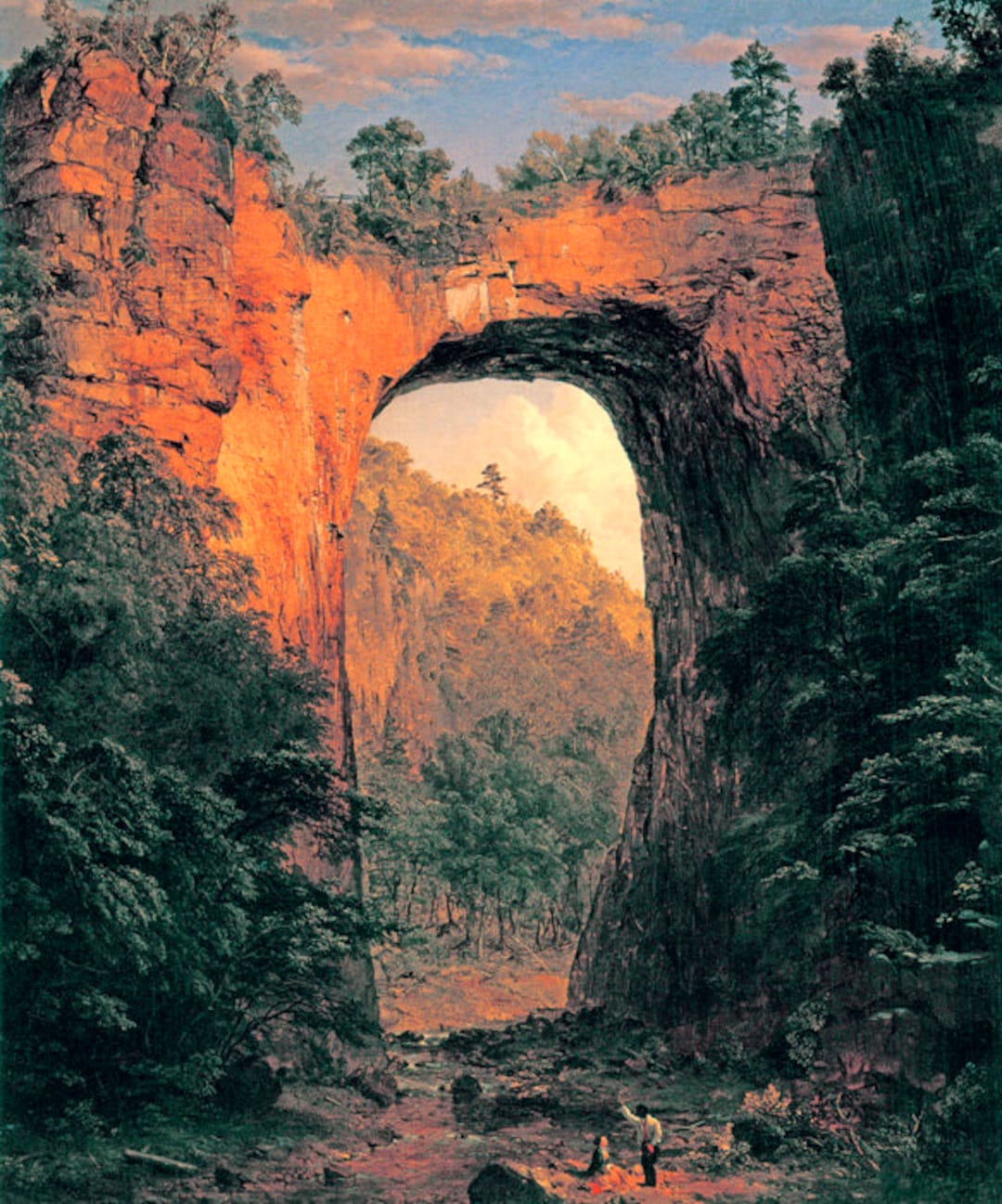 The Natural Bridge Virginia American Landscape Painting by Frederic ...