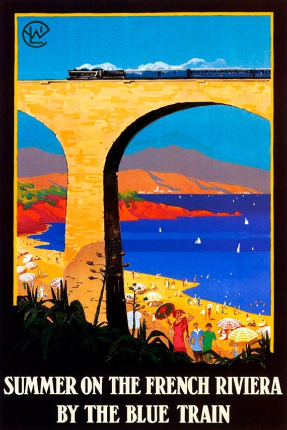Summer on the French Riviera by the Blue Train Sea Travel | Etsy