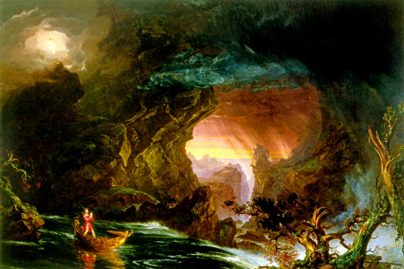 The Voyage of Life Manhood Stages of Human Life Painting by Thomas Cole ...